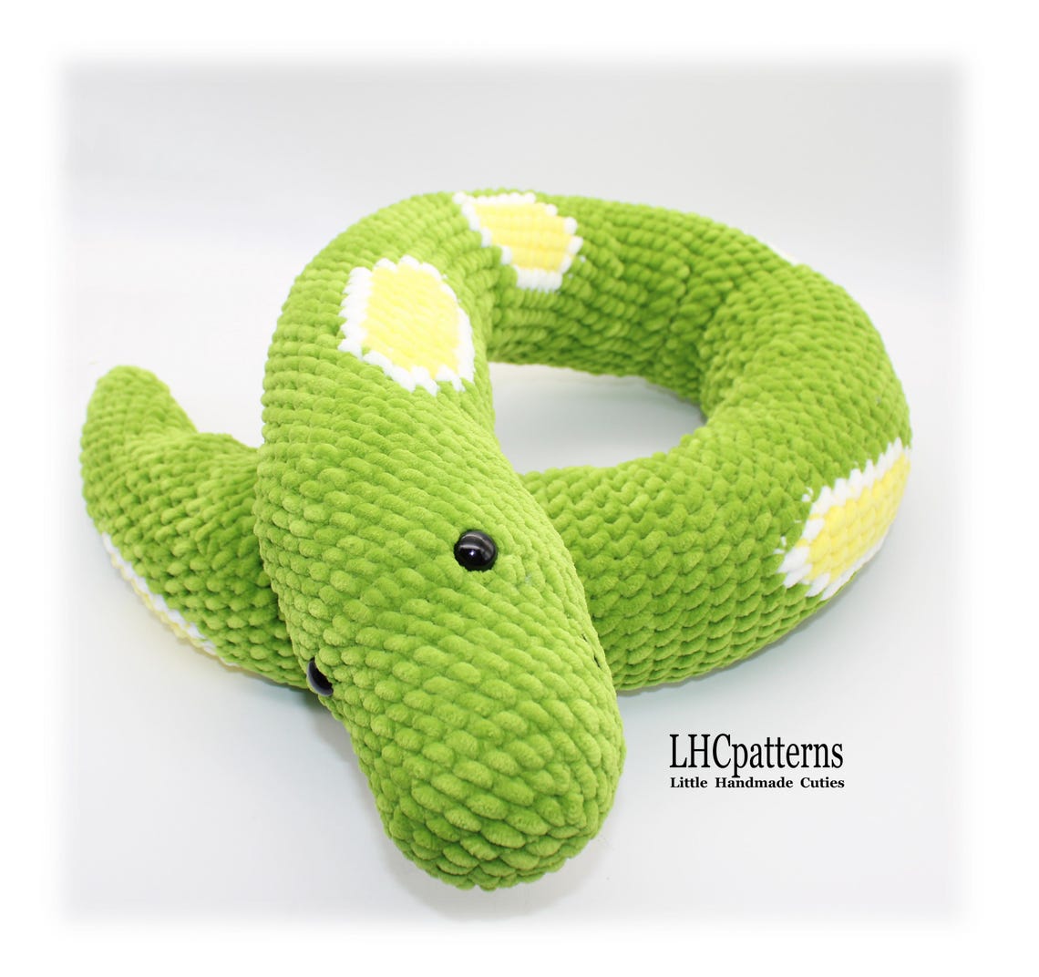 Crochet Pattern: Green Snake, Boa Constrictor, Amigurumi Snake ...