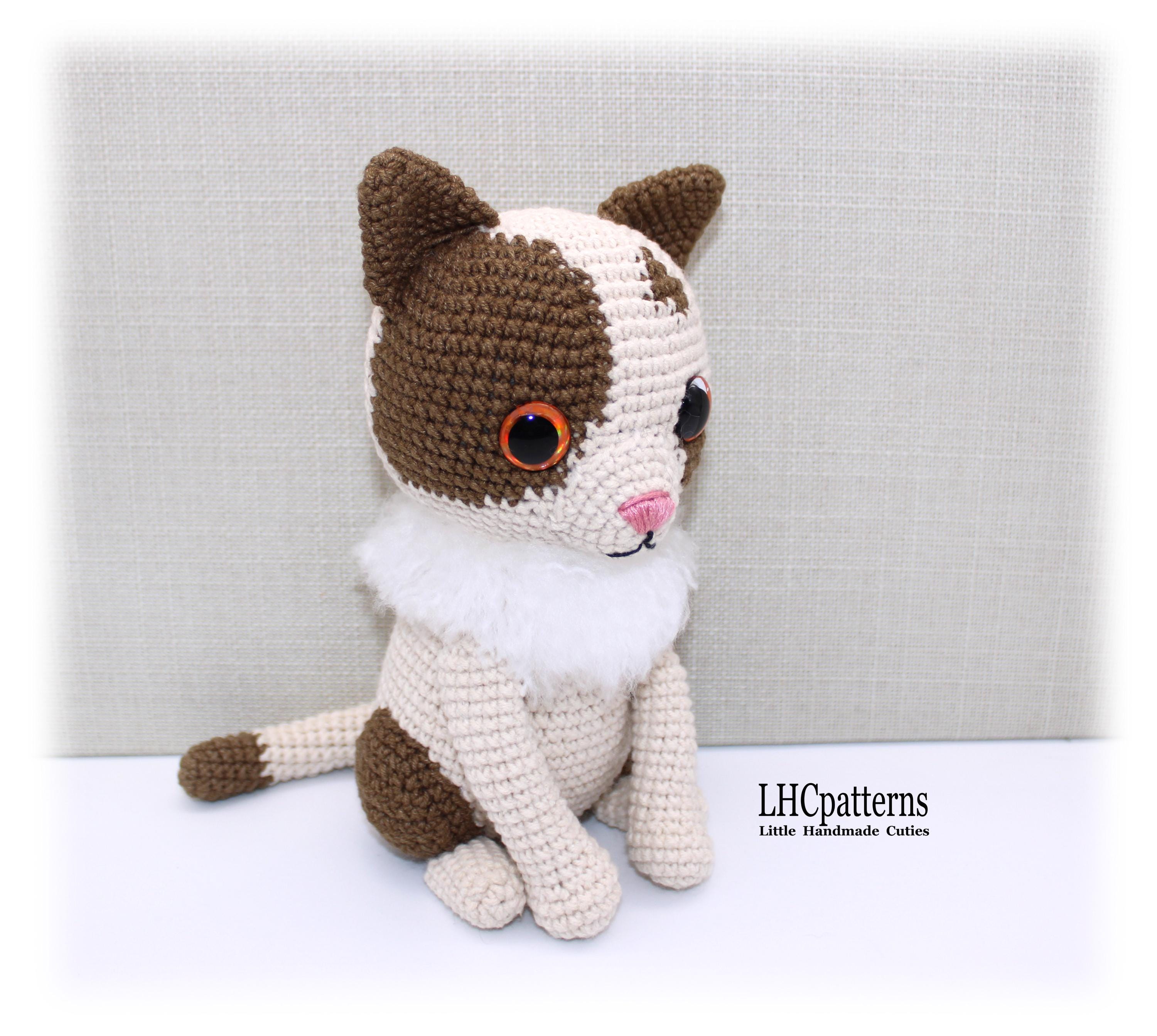Crochet Pattern: Casey Cat, Sitting Cat Crochet Pattern, Amigurumi Cat ...