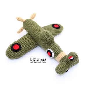 Crochet Pattern: Military Aircraft, Spitfire Inspired Plane Soft Toy ...