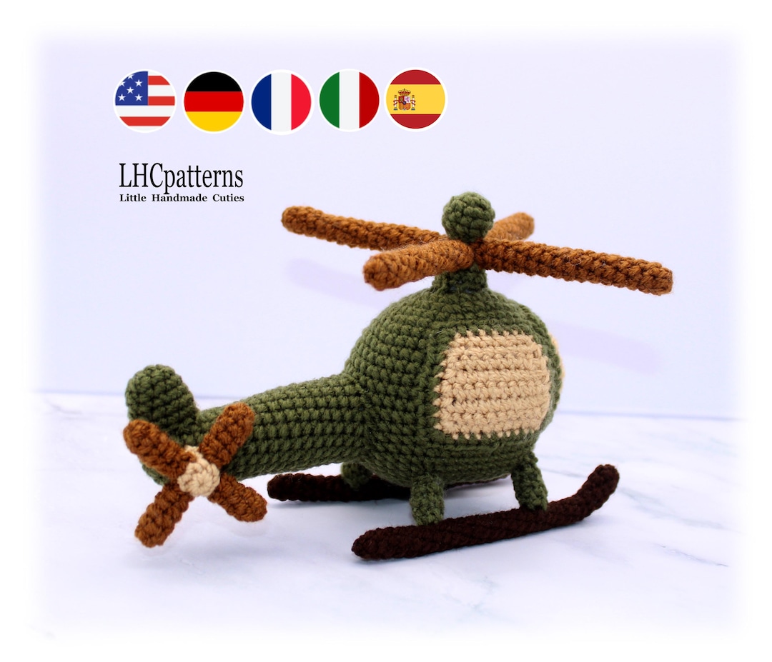 Crochet Pattern: Military Helicopter, Amigurumi Helicopter, Army ...