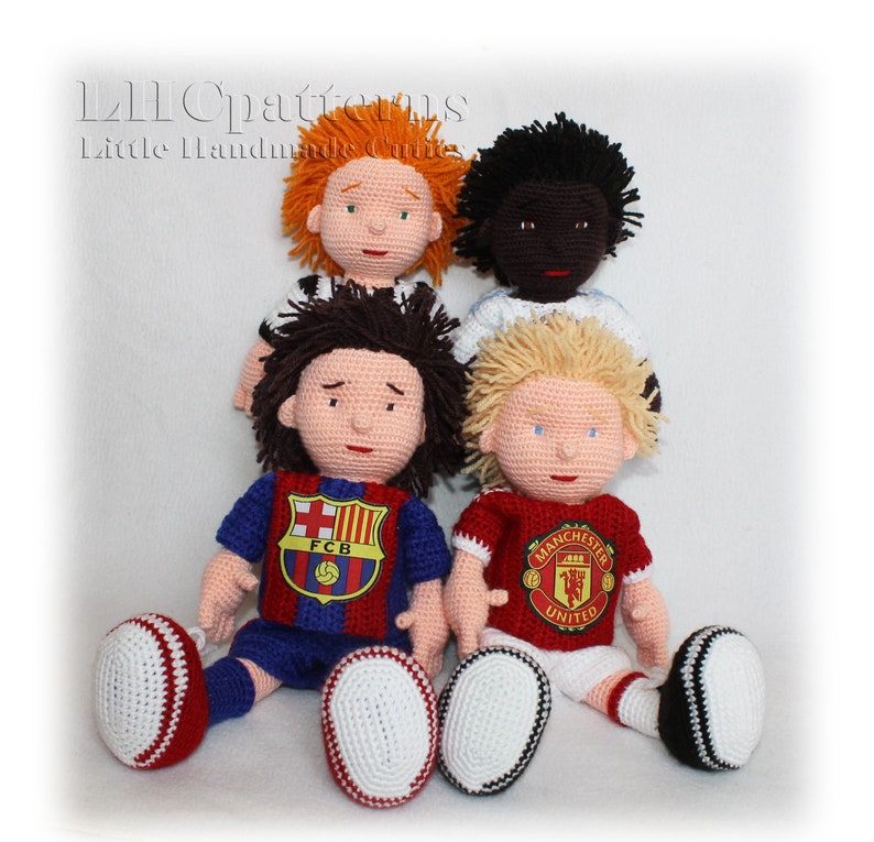 CROCHET PATTERN: Football Players Soccer Player Dolls - Etsy