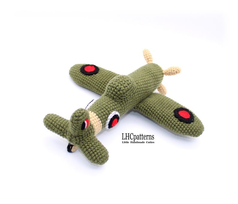 Crochet Pattern: Military Aircraft, Spitfire Inspired Plane Soft Toy ...