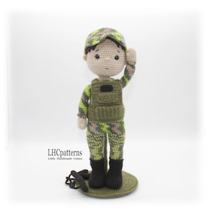 Crochet Pattern: Soldier Doll, Military Man Soft Toy, Army Man, Army ...
