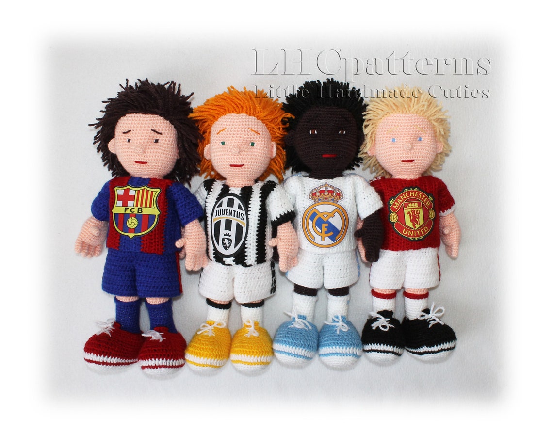 CROCHET PATTERN: Football Players Soccer Player Dolls - Etsy