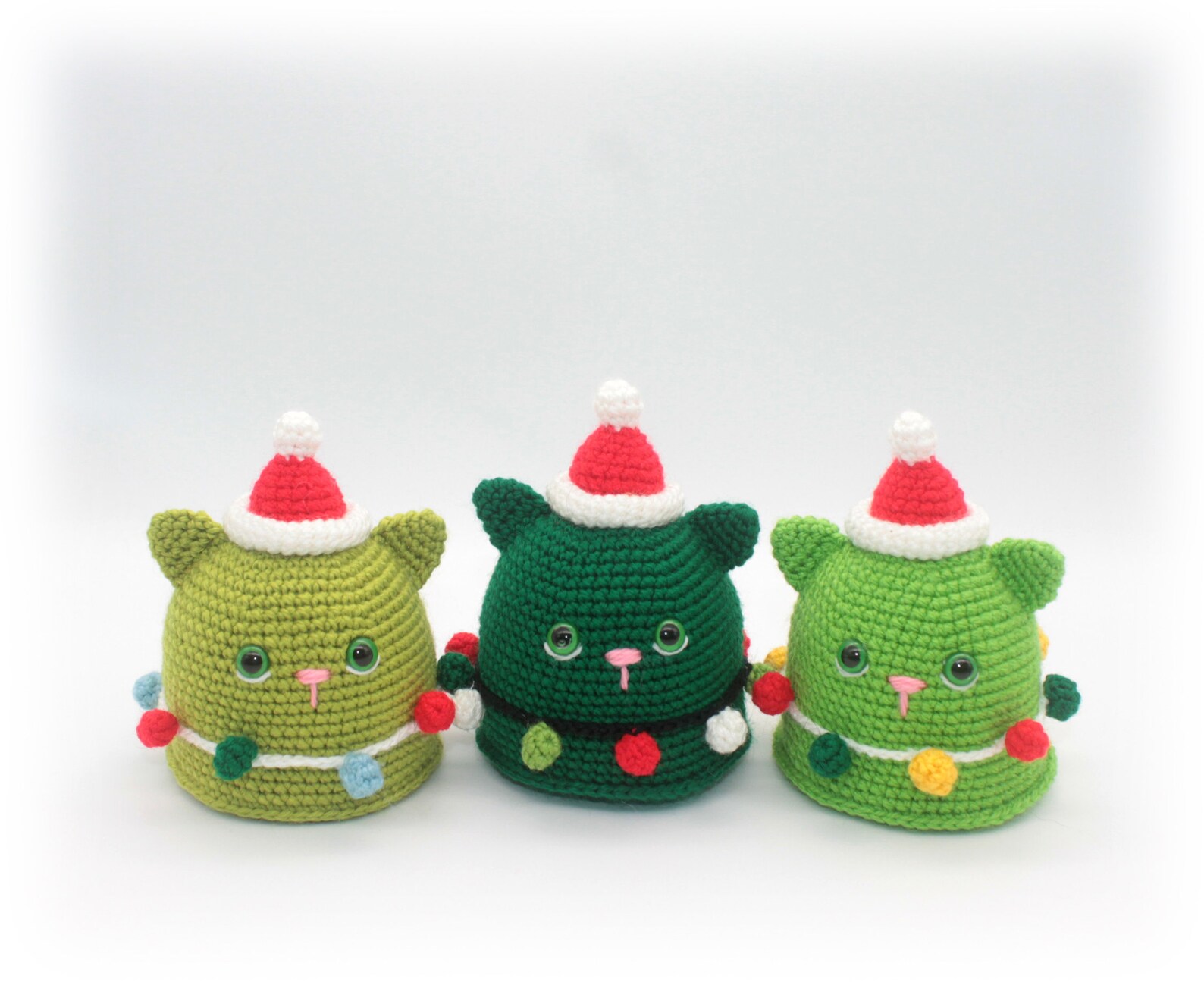 Crochet Pattern: Christmas Cat , Cat Christmas Tree, Amigurumi Cat ...