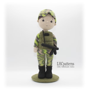 Crochet Pattern: Soldier Doll, Military Man Soft Toy, Army Man, Army ...