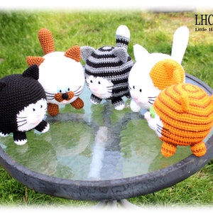 Crochet Pattern: Ball Shaped Cats, Funny Toys Crochet Cats, Cute ...