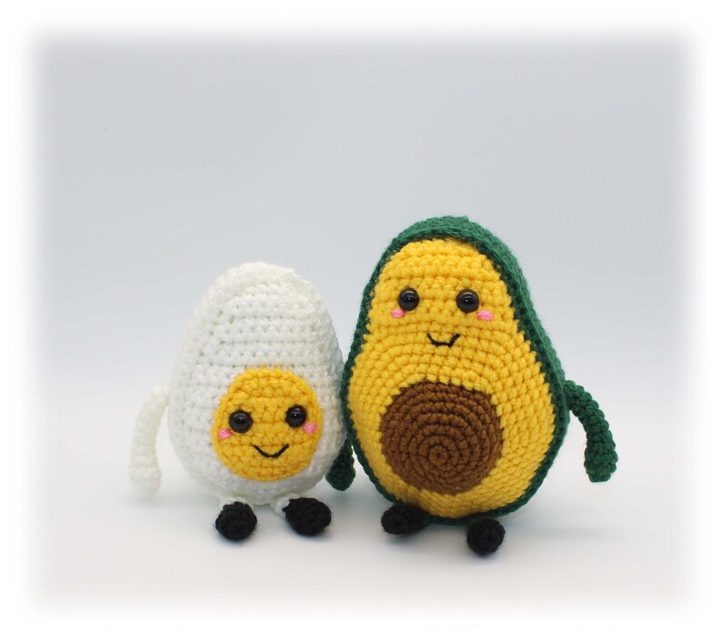 CROCHET PATTERN: Avocado and Egg Crochet Food Amigurumi - Etsy UK