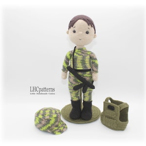 Crochet Pattern: Soldier Doll, Military Man Soft Toy, Army Man, Army ...