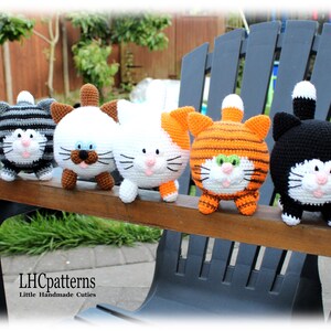 Crochet Pattern: Ball Shaped Cats, Funny Toys Crochet Cats, Cute ...