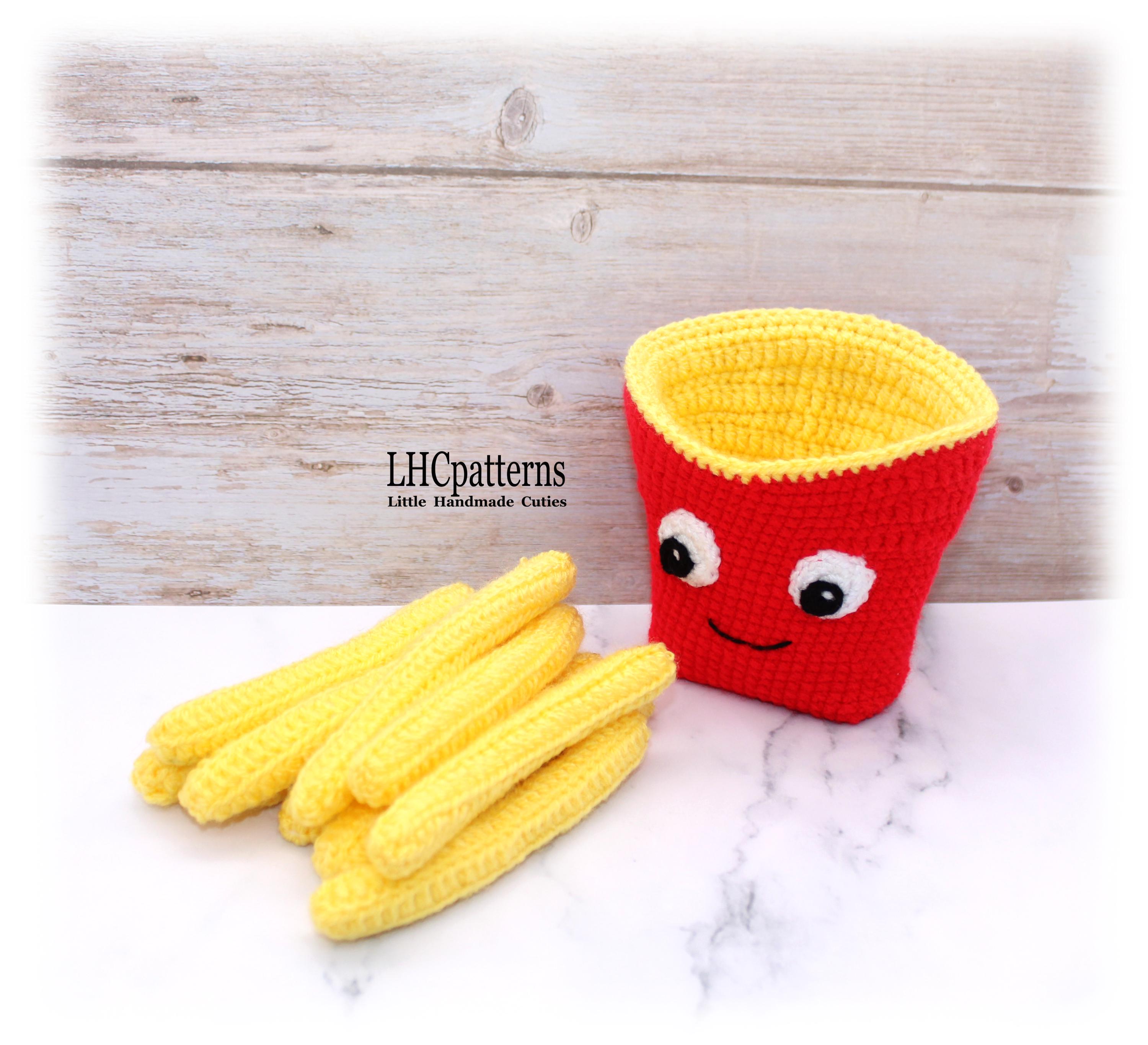 Crochet Pattern: French Fries, Crochet Finger Chips, Amigurumi French ...