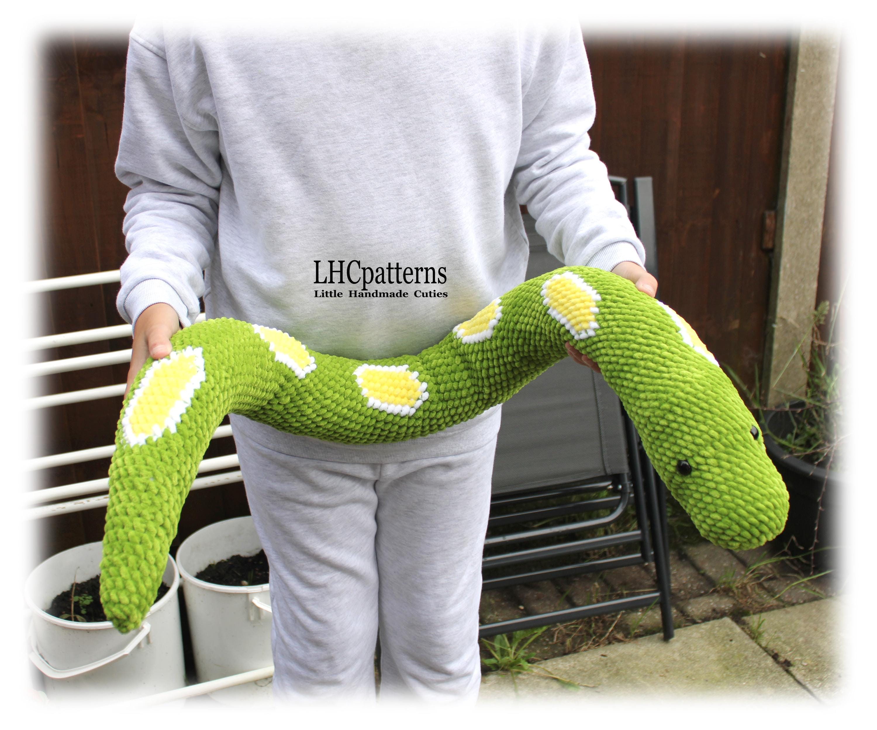 Crochet Pattern: Green Snake, Boa Constrictor, Amigurumi Snake ...