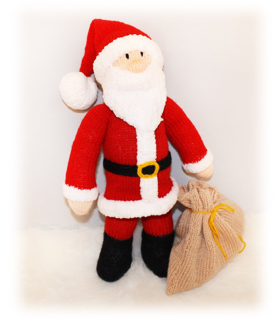 Knitting Pattern: Santa Claus With Two Toys in His Bag, Father ...