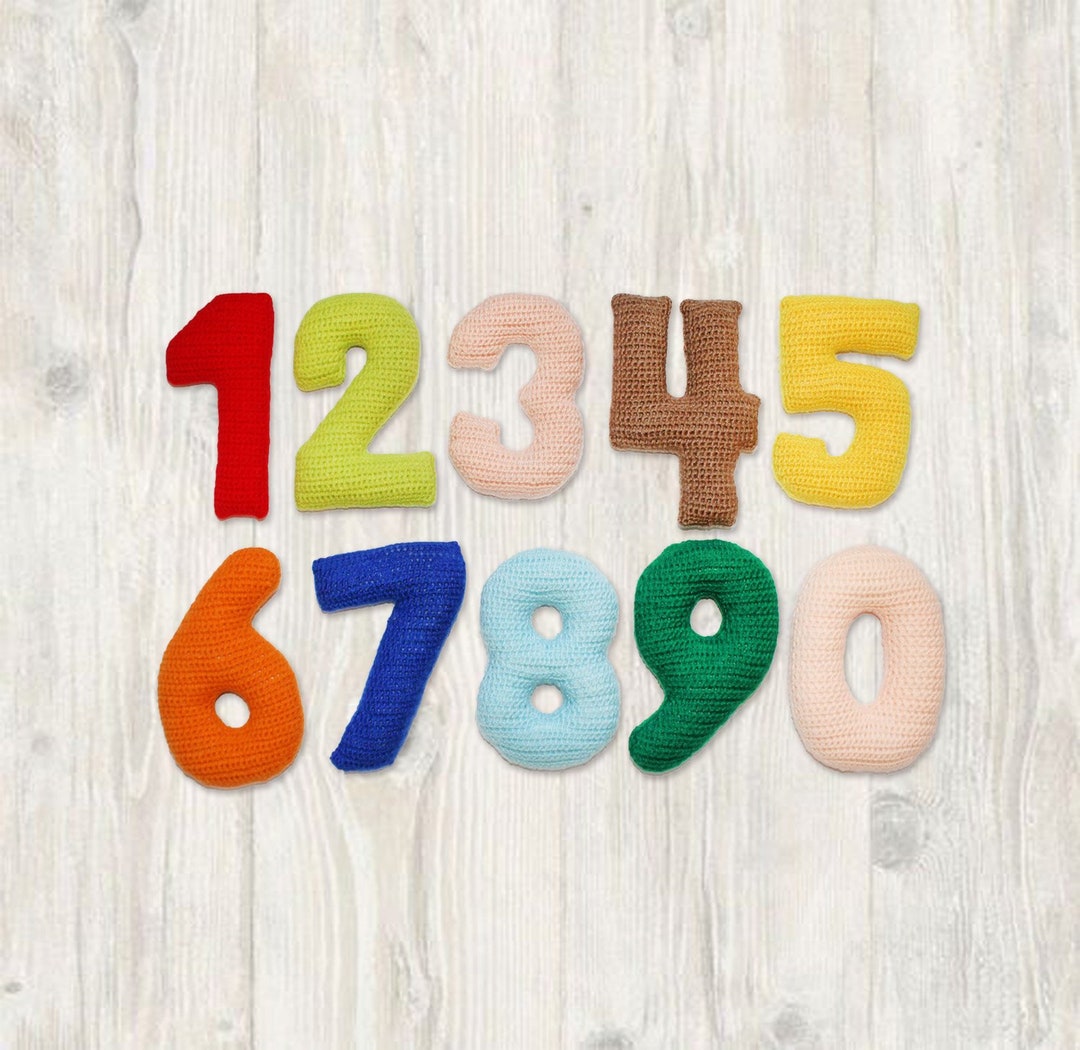 Crochet Pattern: Ten Numbers Stuffed Toys, 0-9 Soft Numbers Toy ...