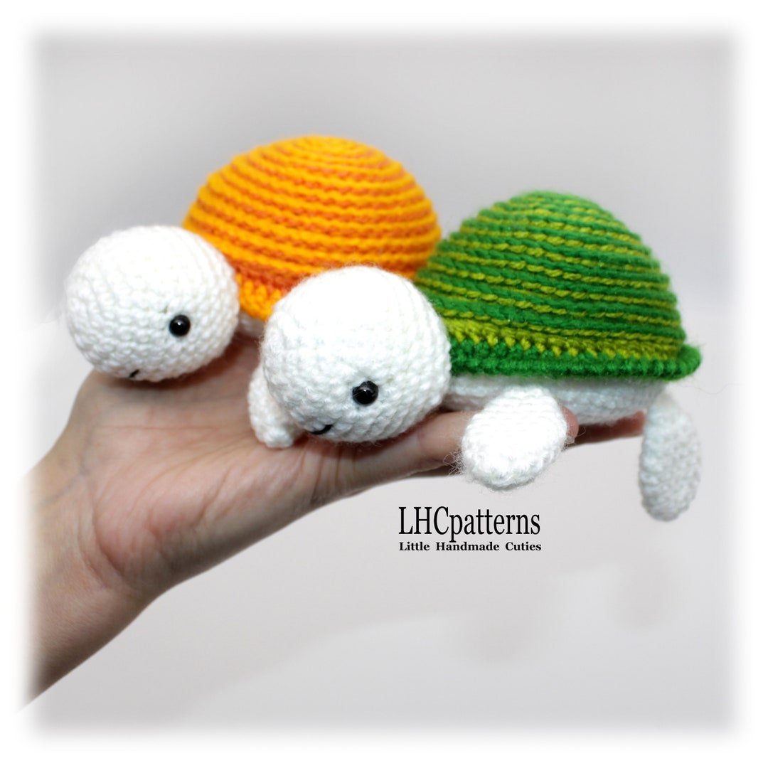Crochet Pattern: Little Turtle, Amigurumi Turtle, Turtle Stuffed Toy ...