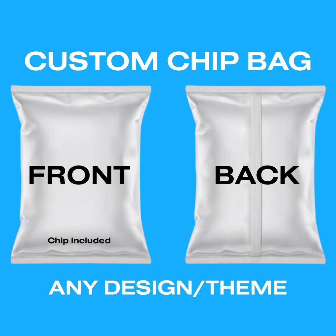 Custom Chip Bags | Any Theme | Bags Come Assembled With Chips Inside - Etsy