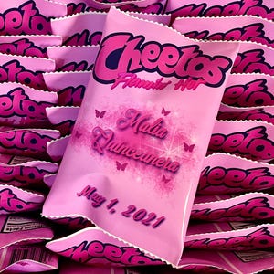 Quinceañera Chip Bag, Baby Pink Butterfly Bag, Mis Quince, 15th ...