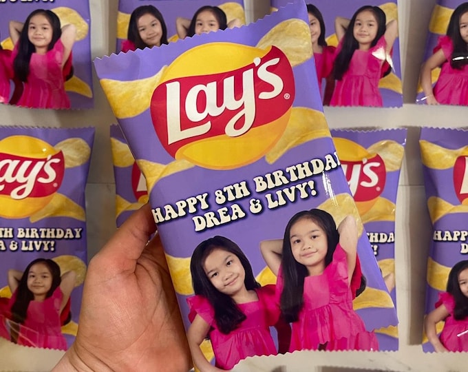 Custom Chip Bags-digital - Printable - Printed - Chip Bags-any Theme ...