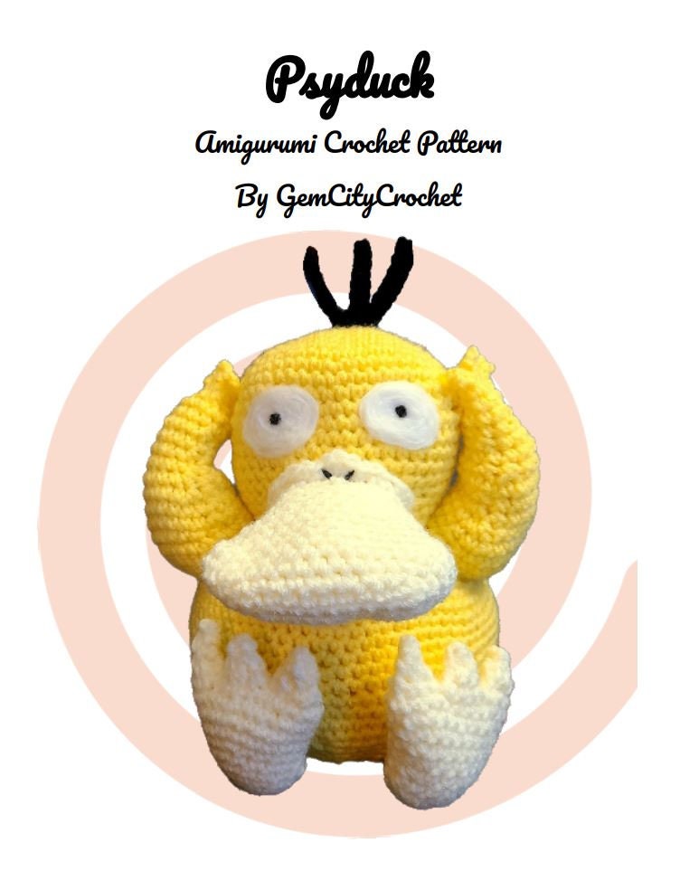 Psyduck Amigurumi Crochet Pattern - Instant PDF Download - Etsy