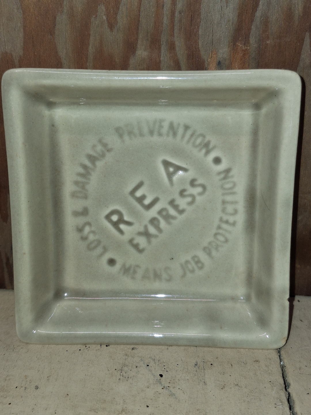 VINTAGE REA, Railroad Express Agency Railroad Employee Ceramic Ashtray ...