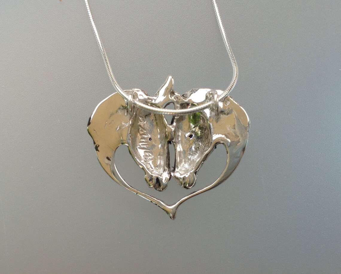 Donkey Heart Pendant and Chain STERLING SILVER Forge Hill - Etsy