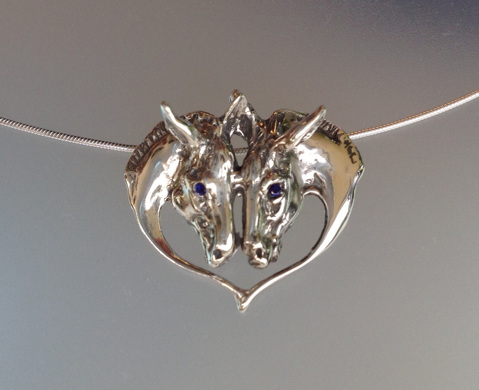 Donkey Heart Pendant and Chain STERLING SILVER Forge Hill - Etsy