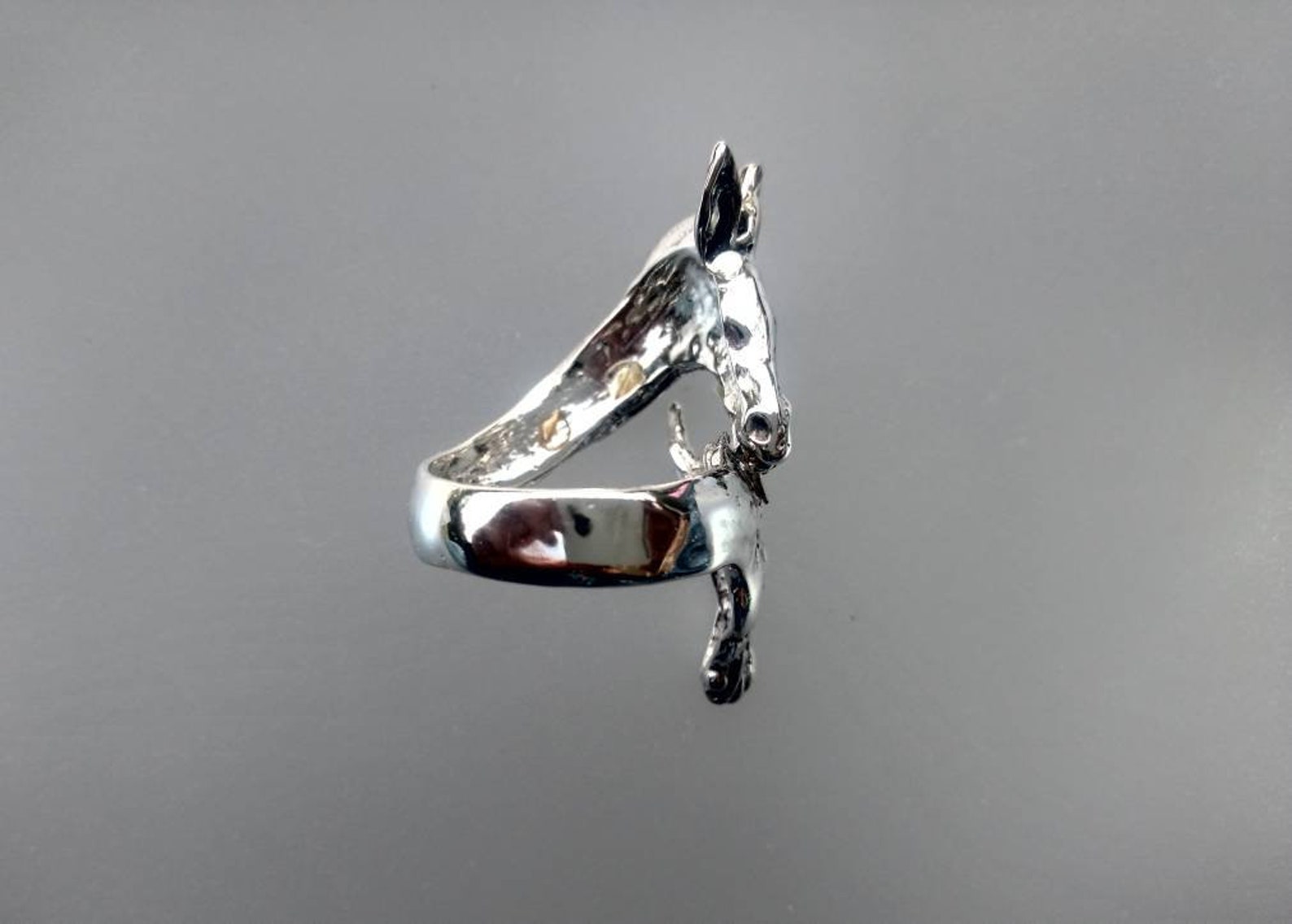 Donkey or Mule Wrap Ring STERLING SILVER One Size Sizes 5 to 9 - Etsy
