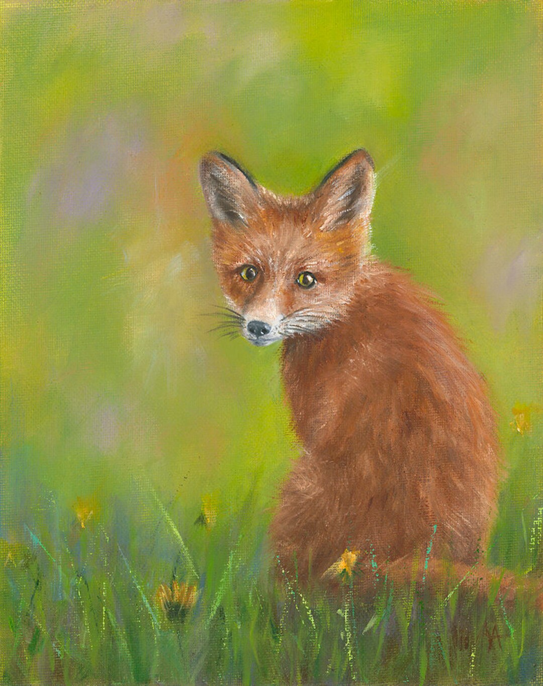 Red-tailed Fox, Fine Art Print, Giclee Print, Animals, Fox, Wall Decor ...