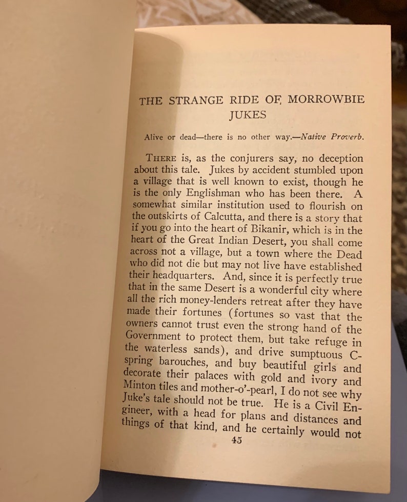The Phantom Rickshaw by R. Kipling/ Gold Embossed on Dark Blue/ Antique ...