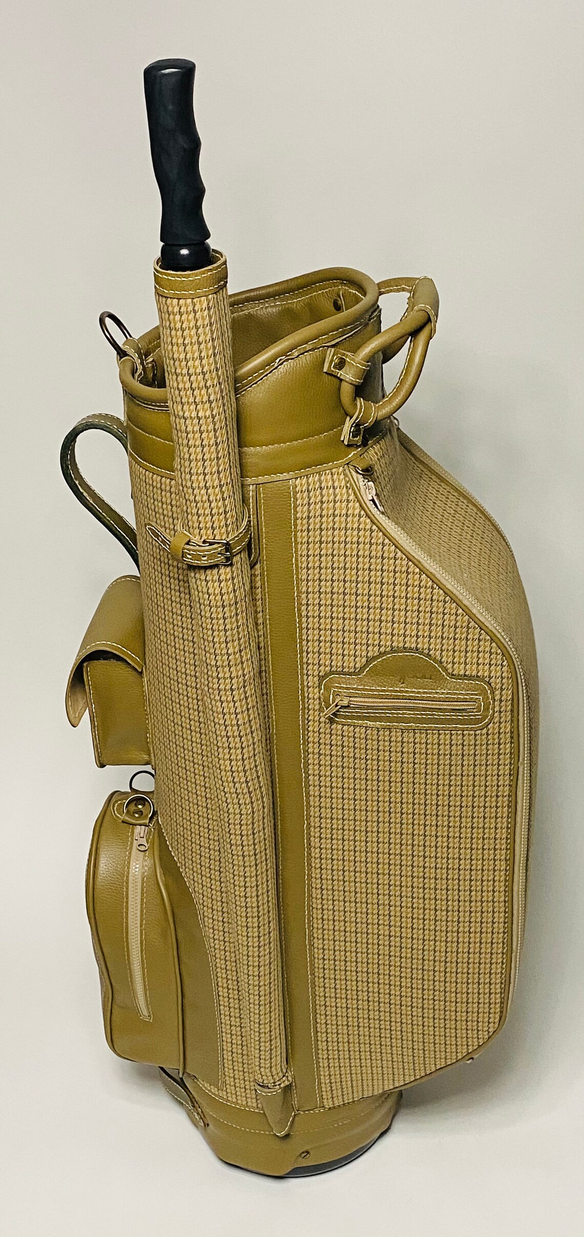 Hand Crafted Retro Olive Green & Checker Golf Bag - Etsy
