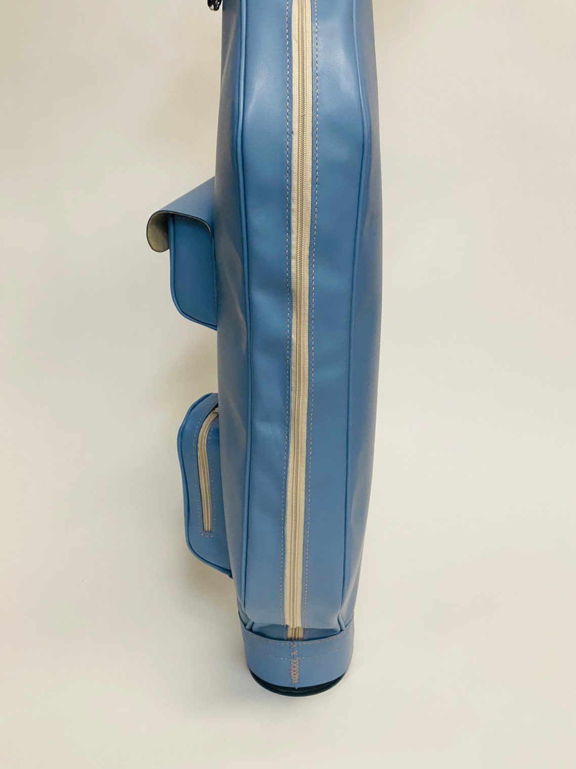 Retro Style Hand crafted Sky Blue Leather Sunday / Pencil Bag - Etsy