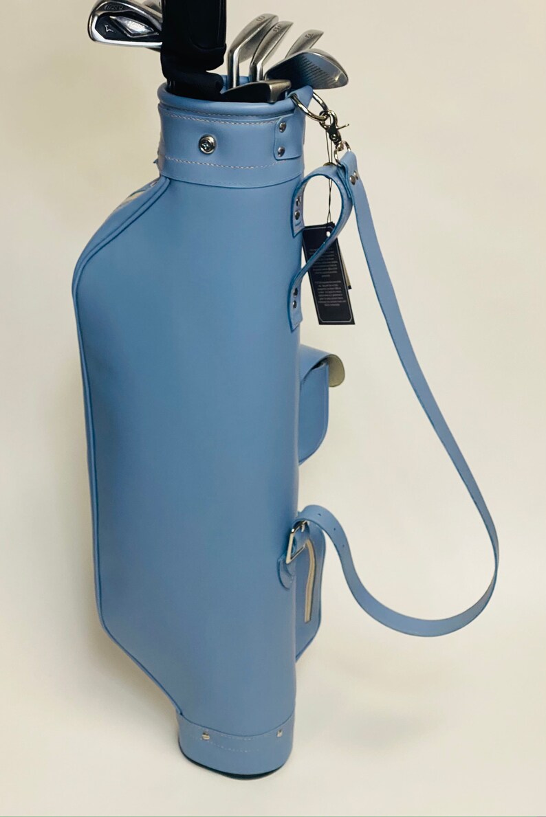 Retro Style Hand crafted Sky Blue Leather Sunday / Pencil Bag - Etsy