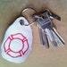 Firefighter Keychain From Recycled Fire Hose With Red Embroidered ...
