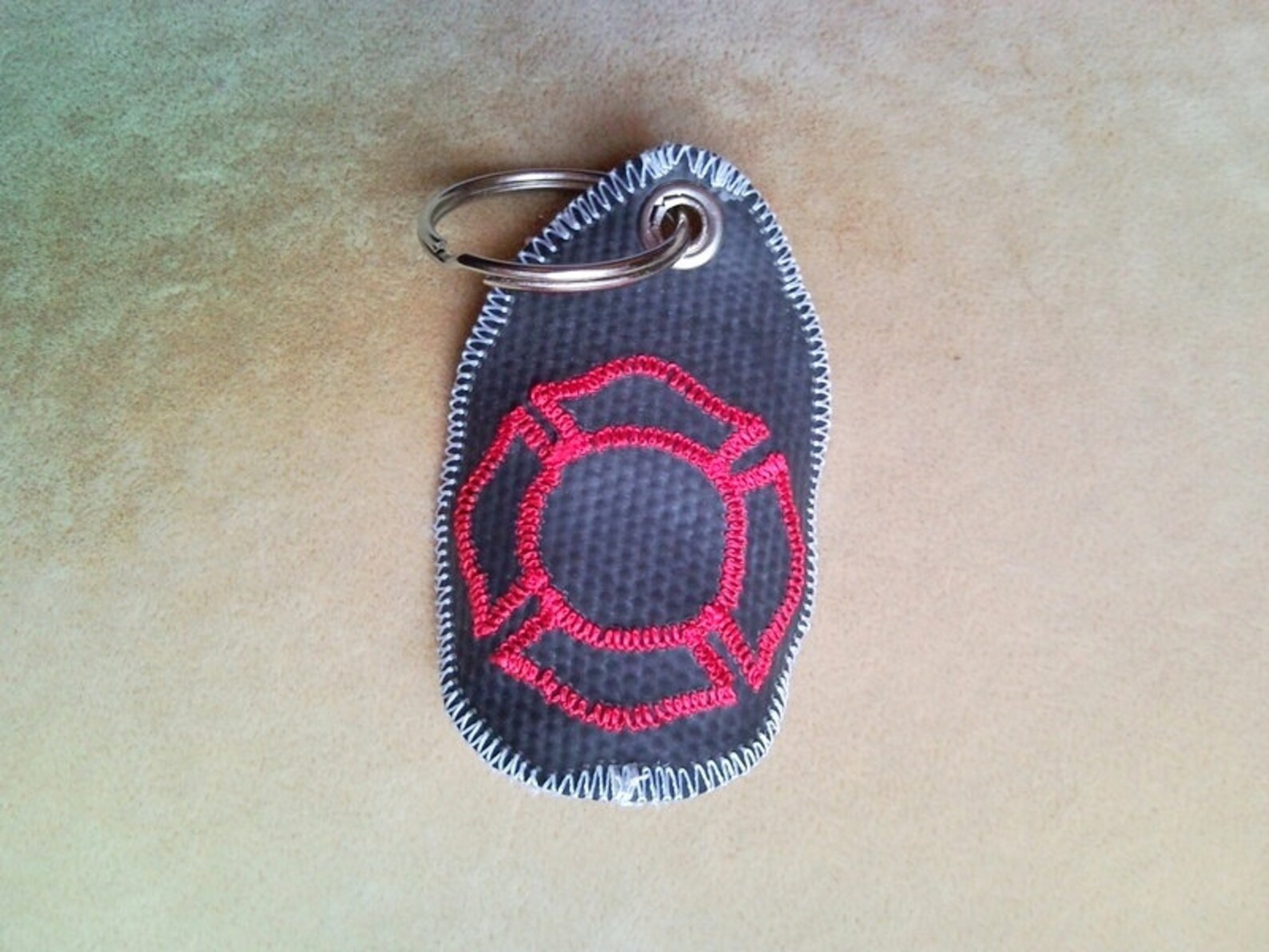 Firefighter Keychain From Recycled Fire Hose With Red - Etsy