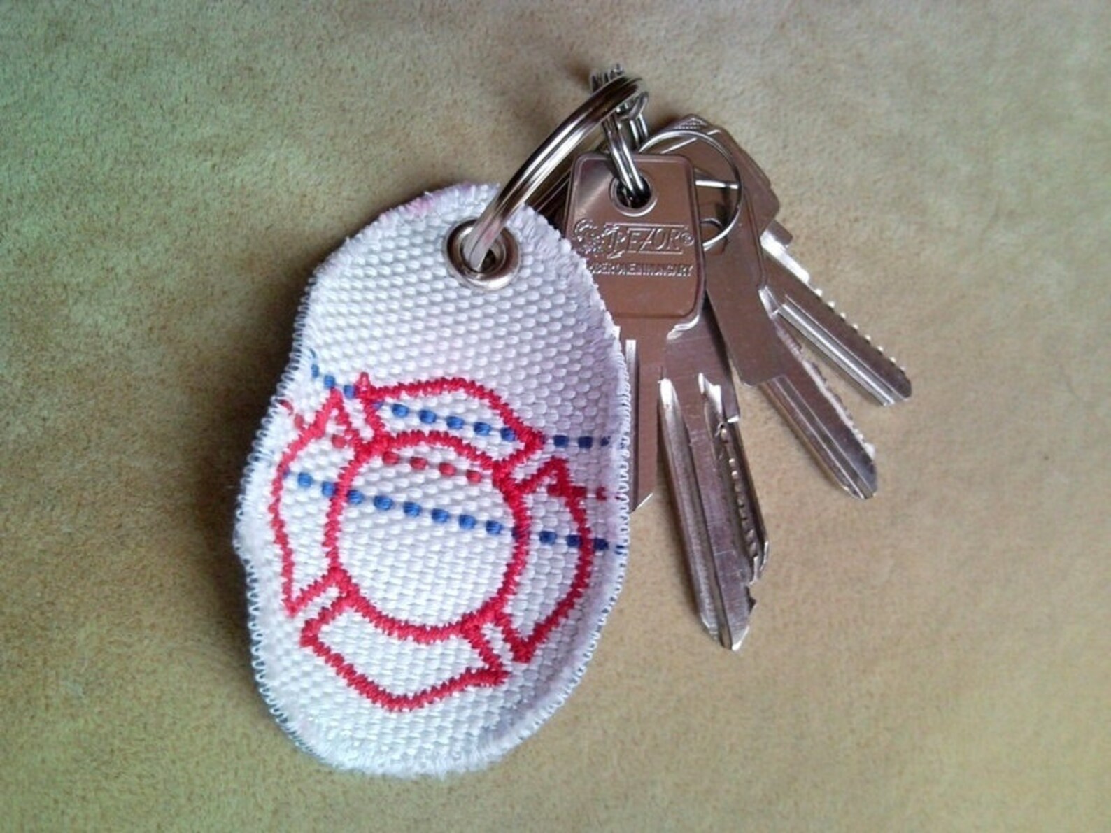 Firefighter Keychain From Recycled Fire Hose With Red - Etsy