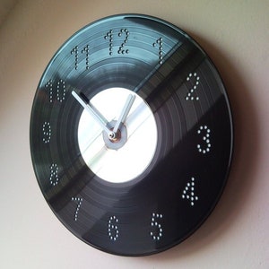 DJ Wall Clock From Vinyl LP Record and Cd, Dvd Disc, Mix of Retro and ...