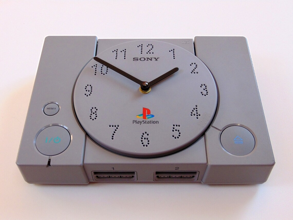 Playstation 1 Classic Console Clock Gamer Room Decor - Etsy