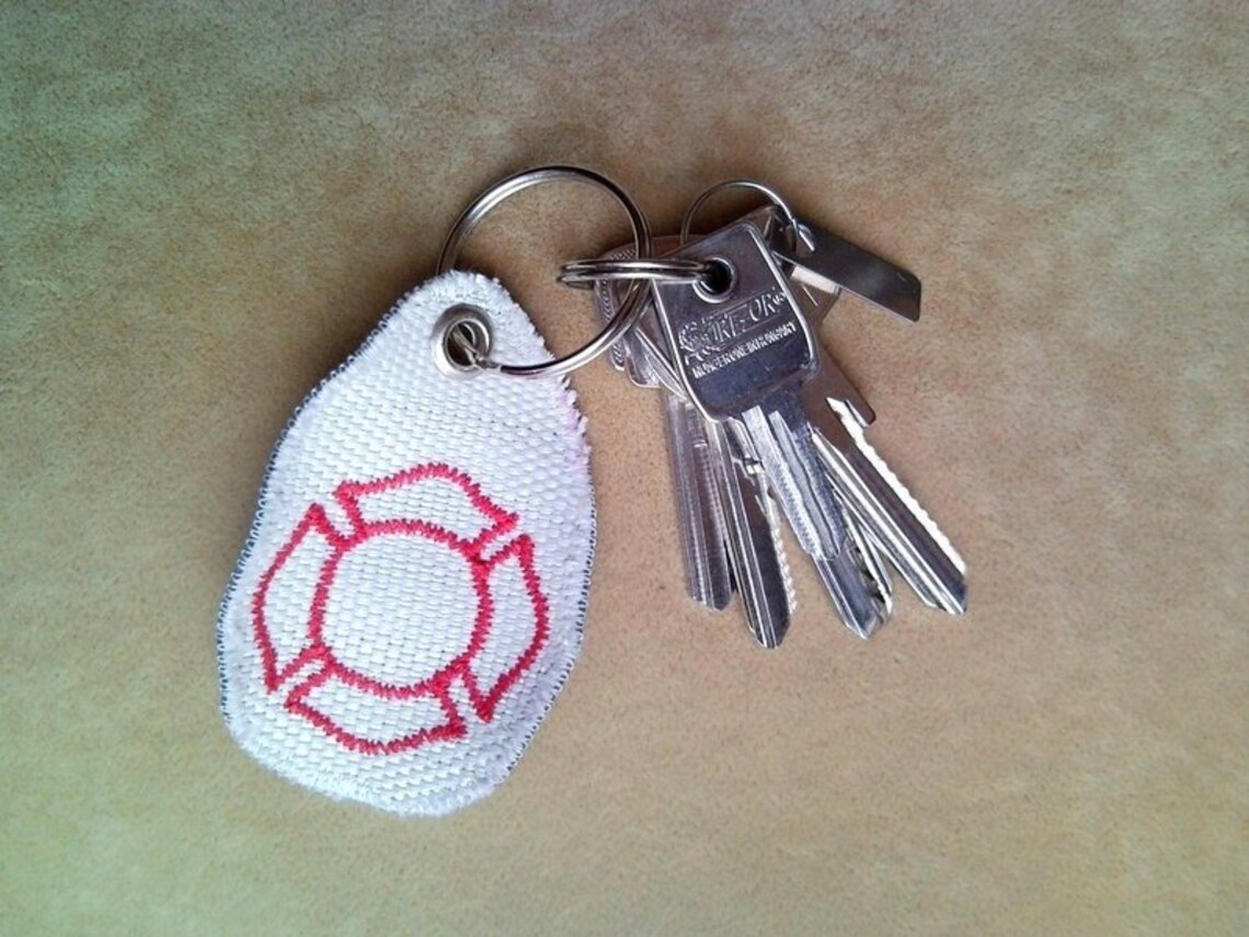 Firefighter Keychain From Recycled Fire Hose With Red - Etsy