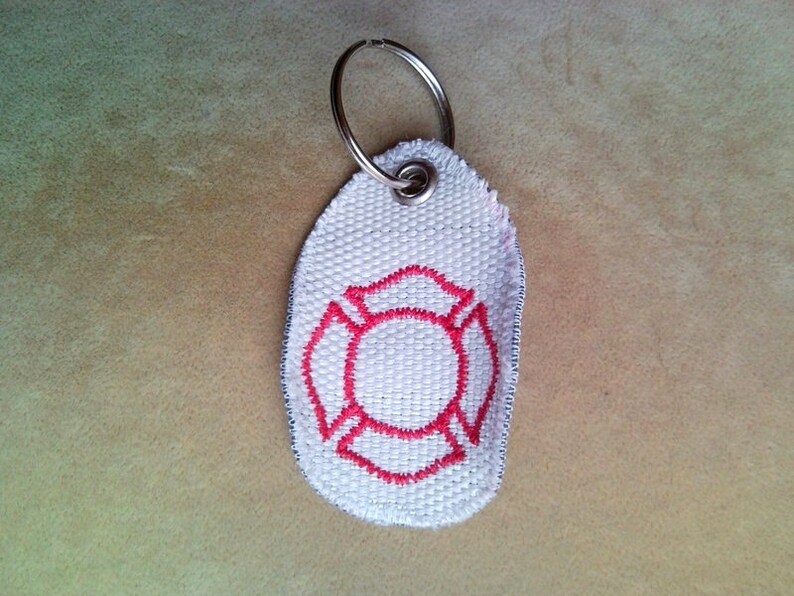 Firefighter Keychain From Recycled Fire Hose With Red - Etsy