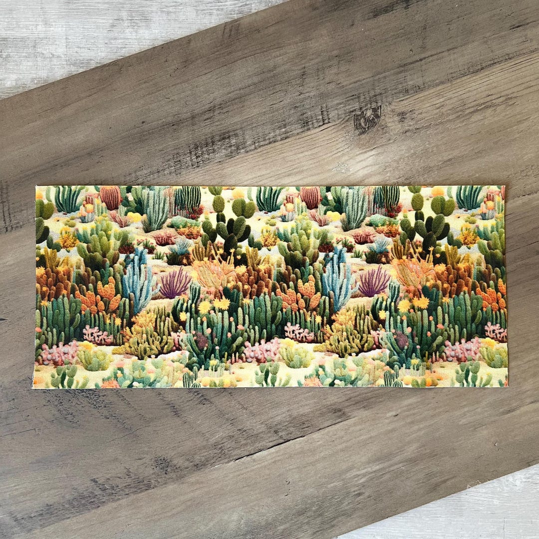 Rustic Cactus Scene Fabric Panel - Etsy