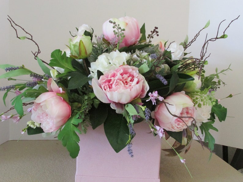Silk Flower Arrangement Spring Floral Arrangement - Etsy