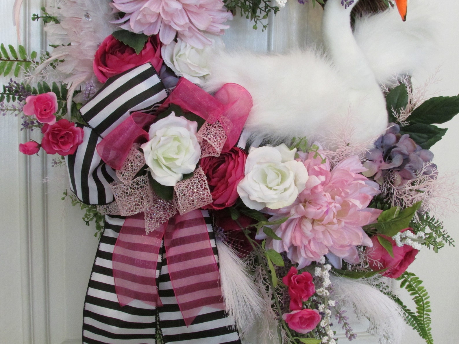 Swan Decor Wreath Swan Wreath Swan Home Decor Little Girl - Etsy