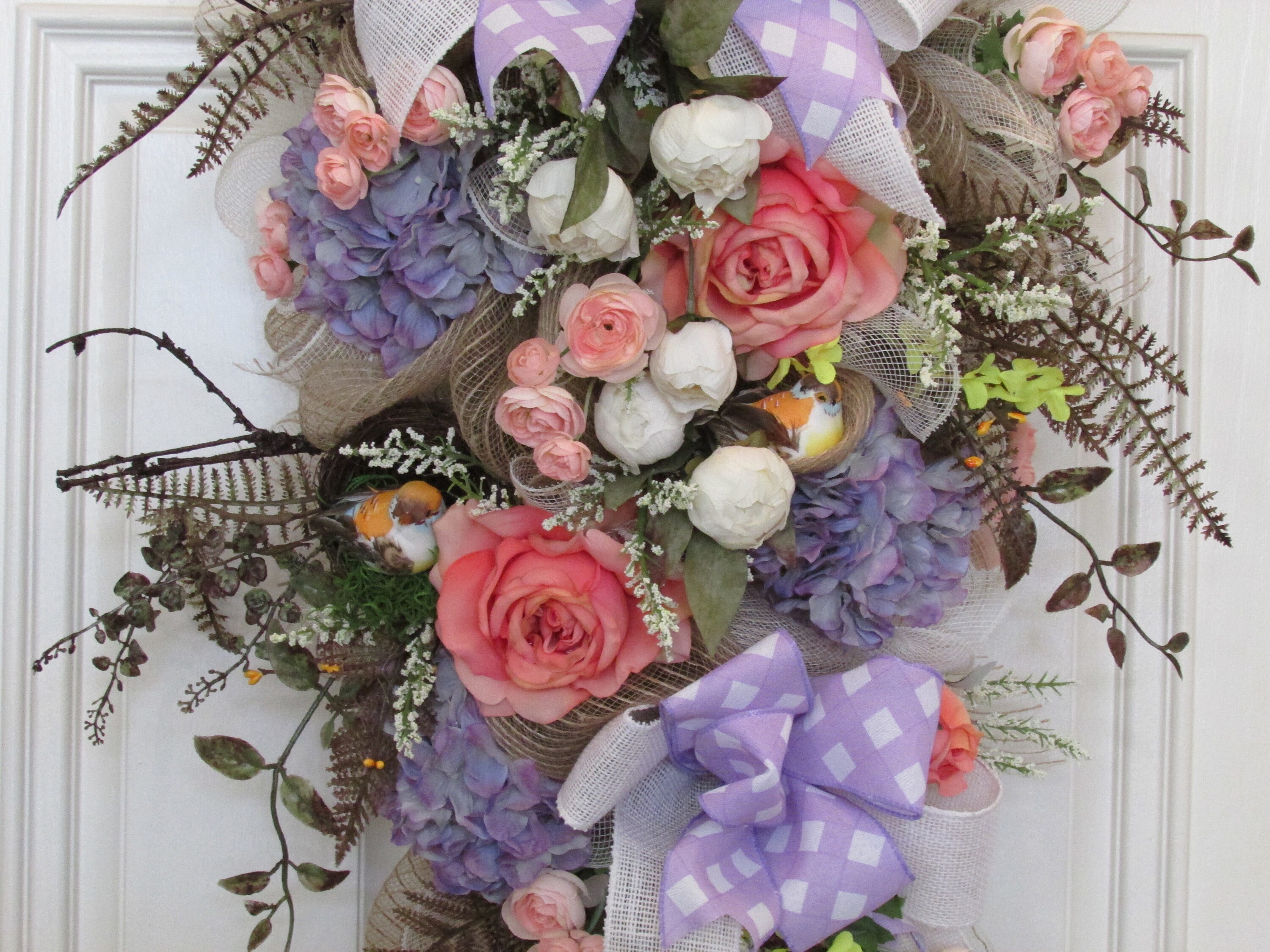 Spring Floral Swag, Spring Home Decor Swag, Mother's Day, Housewarming ...