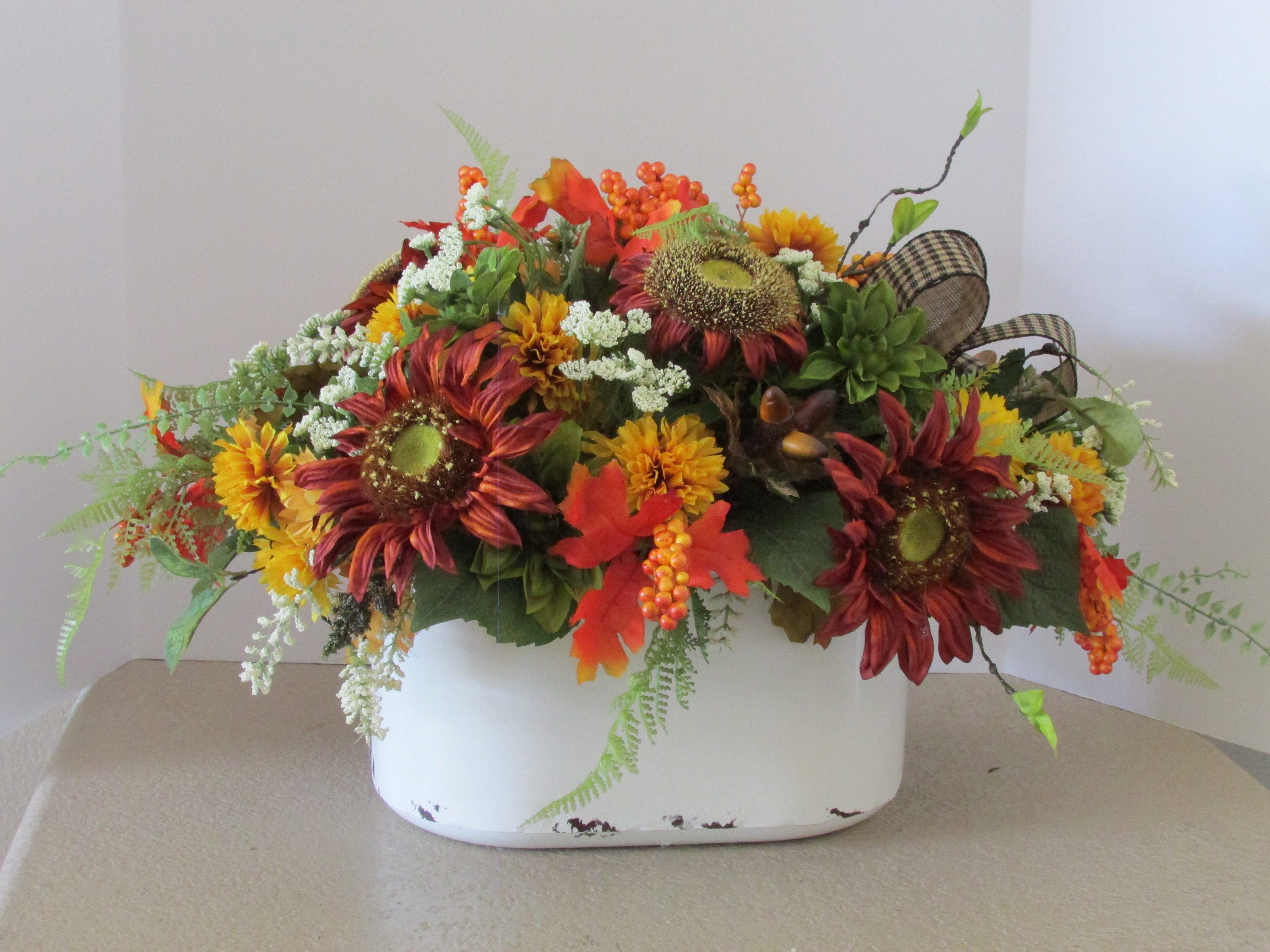 Farmhouse Floral Arrangement Rustic Country Floral - Etsy