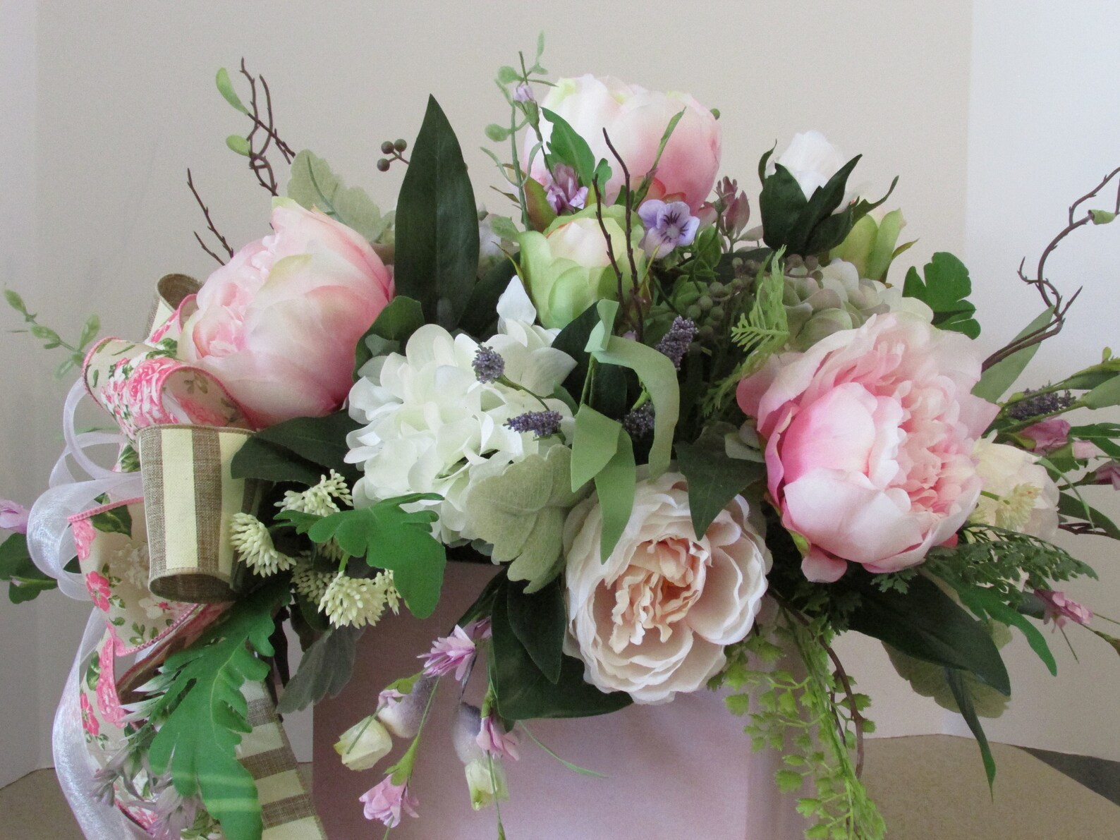 Silk Flower Arrangement Spring Floral Arrangement - Etsy