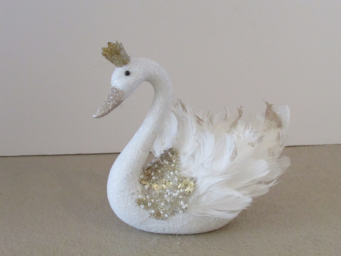 Christmas Swan Centerpiece Christmas Table Arrangement - Etsy