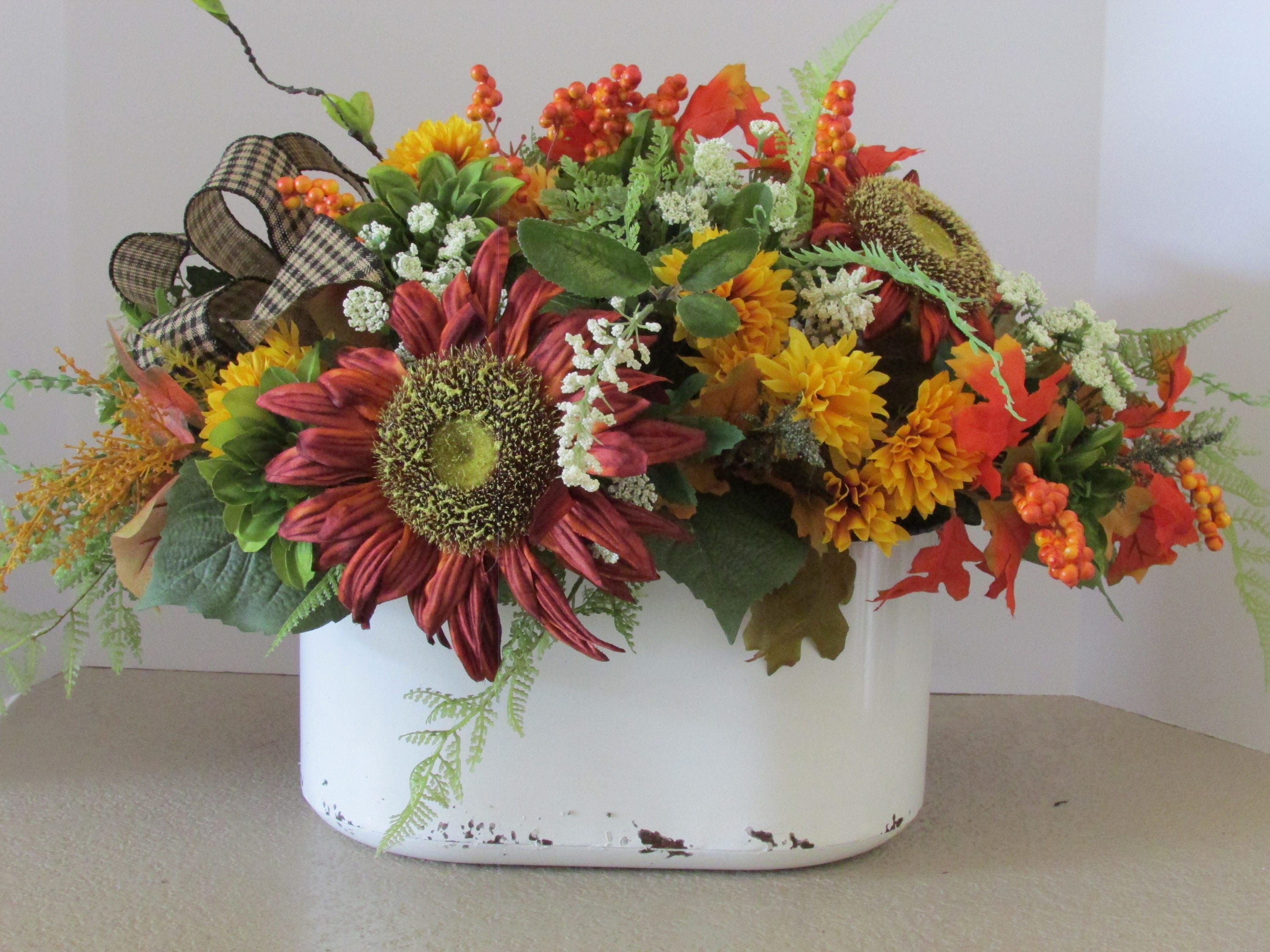 Farmhouse Floral Arrangement Rustic Country Floral - Etsy