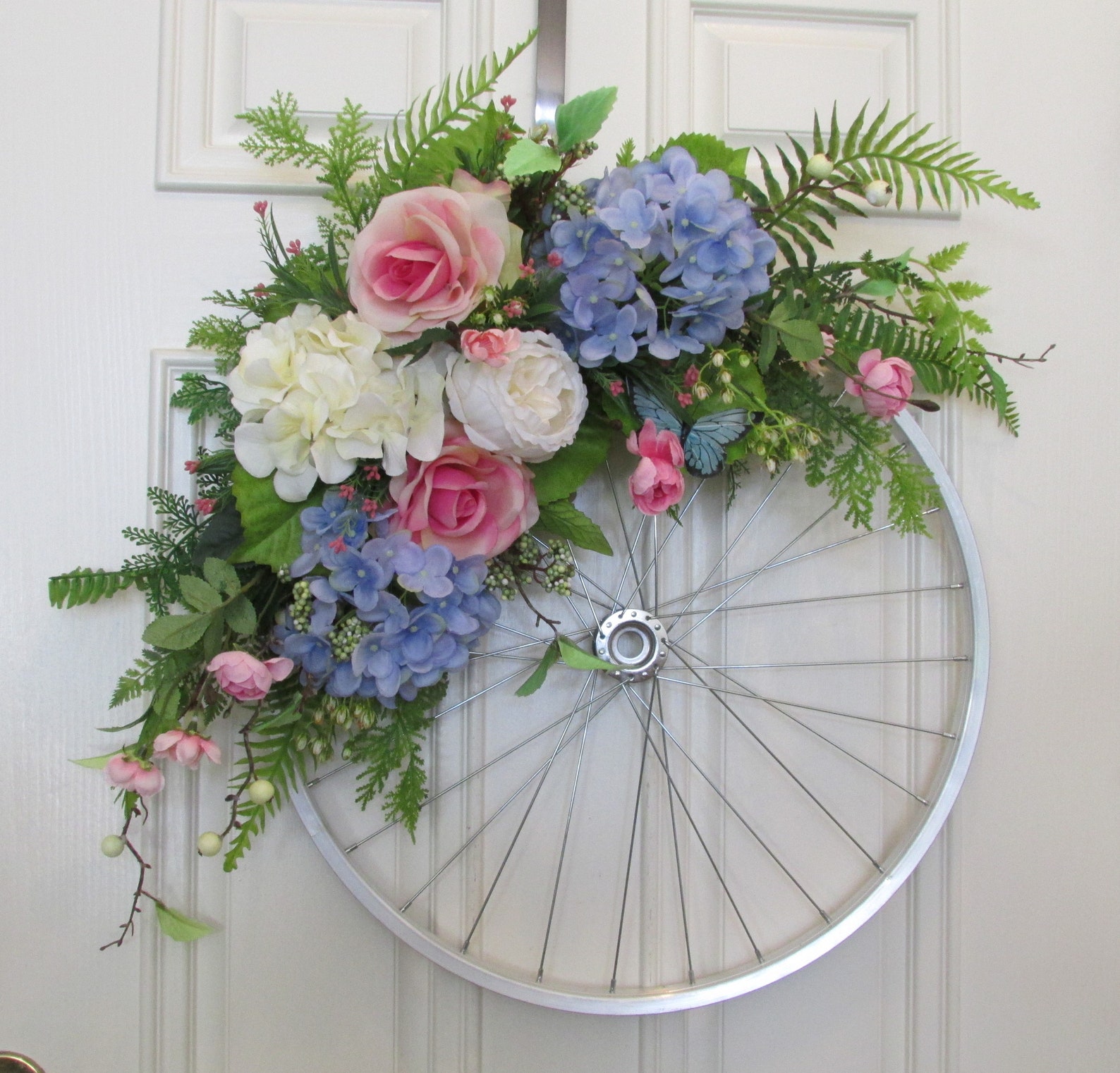 Bicycle Floral Wreath Bicycle Wheel Wreath Bike Rim Wreath - Etsy