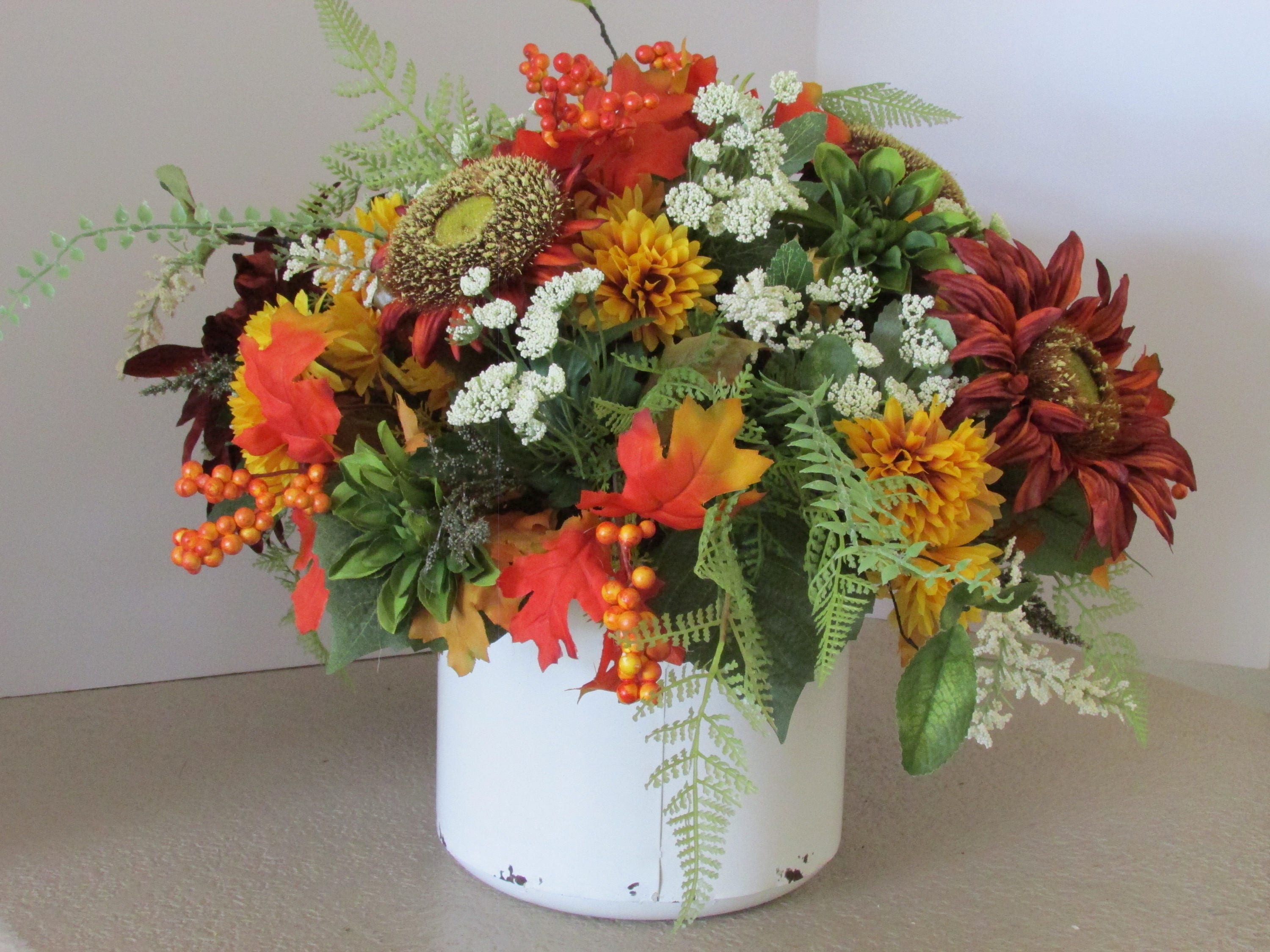 Farmhouse Floral Arrangement Rustic Country Floral - Etsy