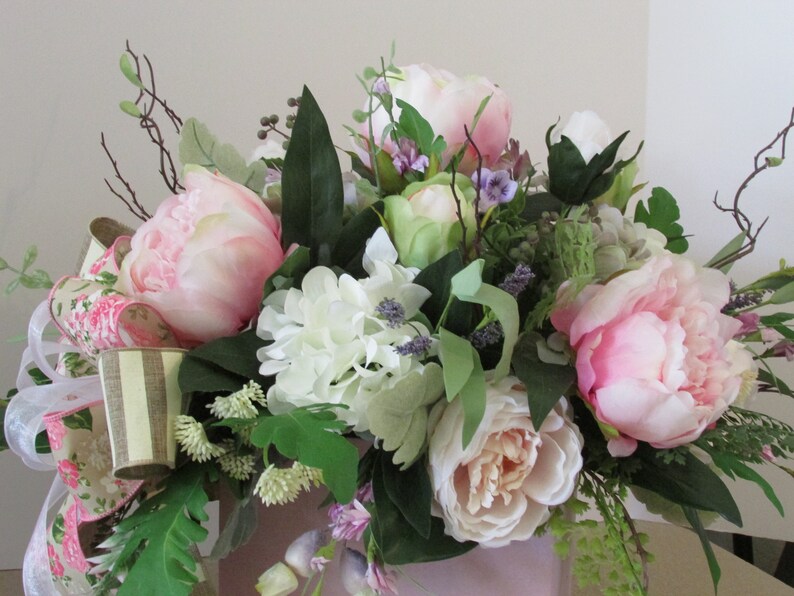Silk Flower Arrangement Spring Floral Arrangement - Etsy